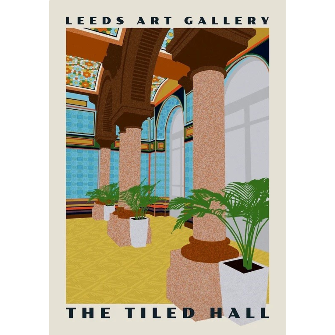 Tiled Hall Cafe at Leeds Art Gallery by Ellie Way A3 Print – Leeds ...