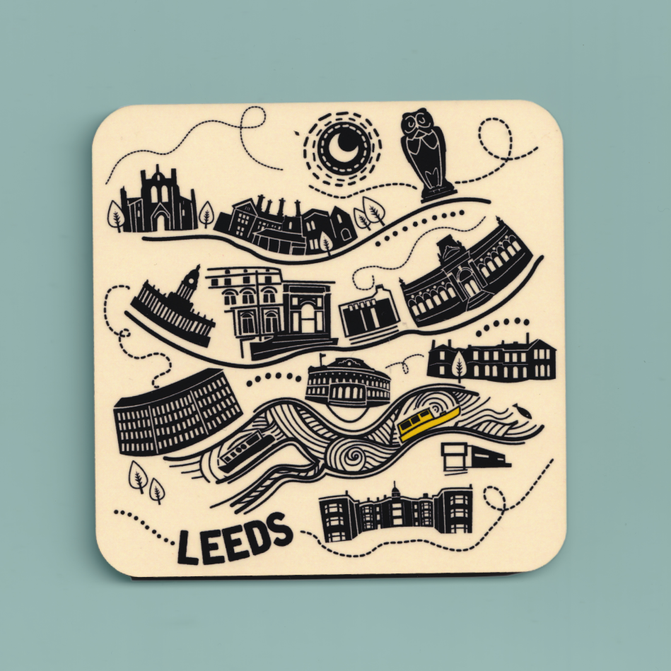 Leeds City Map Coaster – Leeds Museums and Galleries Shop